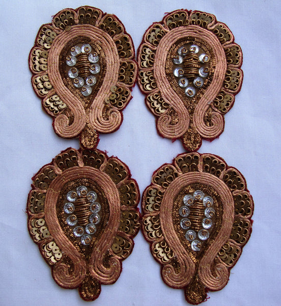 Bronze Applique with stones (Sold as a pack of 4) – etoffe fabrics